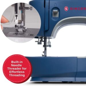 SINGER Making The Cut Sewing Machine with 97 Stitch Applications & Accessory Kit M3330, Simple & Easy To Use, Perfect For Beginners, Blue.