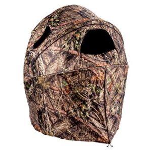 ameristep hunting lightweight portable ultra-compact easy-setup 1-person deluxe tent chair ground blind, mossy oak break-up country