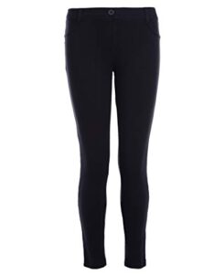 izod womens uniform stretch jegging leggings, navy, x-large us