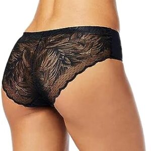 Vince Camuto Women's Underwear ? Seamless Lace Hipster Briefs (3 Pack), Size Medium, Black/Soft Violet/Taupe