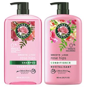 herbal essences shampoo and conditioner set, vitamin e, rose hips and jojoba extract, smooth collection, bundle