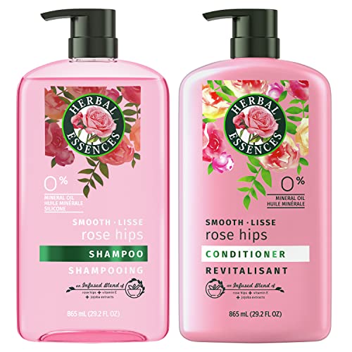 Herbal Essences Shampoo and Conditioner Set, Vitamin E, Rose Hips and Jojoba Extract, Smooth Collection, Bundle