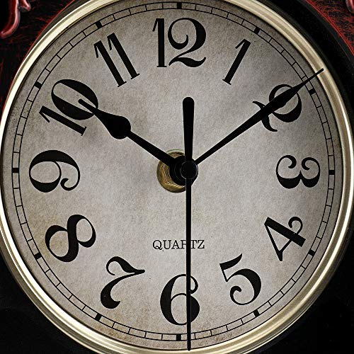 jomparis Pendulum Wall Clock Retro Quartz Decorative Battery Operated Wall Clock for Living Room, Office, Home Decor(16 Inch, Bronze)