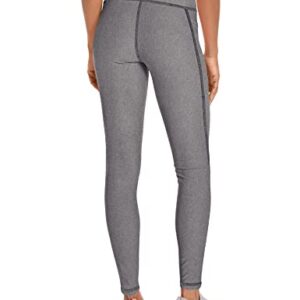 Under Armour Women's HeatGear Armour High No-Slip Waistband Pocketed Leggings , Charcoal Light Heather (019)/White , Large