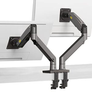 NB North Bayou Dual Monitor Desk Mount Stand Full Motion Swivel Computer Monitor Arm Fits 2 Screens up to 32'' with Load Capacity 6.6~26.4lbs for Each Monitor G75