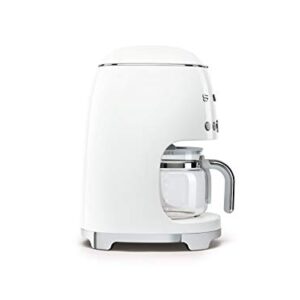 Smeg 50's Retro Style Aesthetic Drip Coffee Machine, White