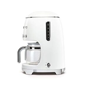 Smeg 50's Retro Style Aesthetic Drip Coffee Machine, White