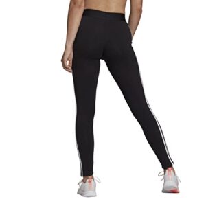 adidas Women's Essentials 3-stripes Leggings, Black/White, Large