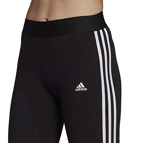 adidas Women's Essentials 3-stripes Leggings, Black/White, Large