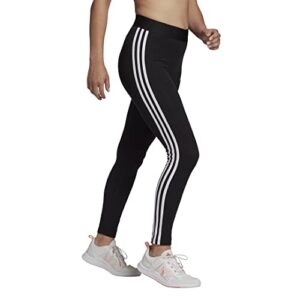 adidas Women's Essentials 3-stripes Leggings, Black/White, Large