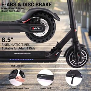 Folding Electric Scooter for Adults - 300W Brushless Motor Foldable Commuter Scooter w/ 8.5 Inch Pneumatic Tires, 3 Speed Up to 19MPH, 18 Miles, Disc Brake & ABS, for Adult & Kids - Hurtle HURES18-M5