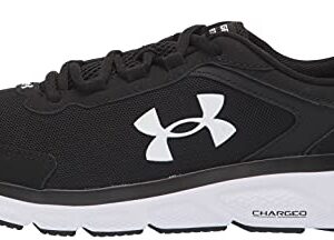 Under Armour Women's Charged Assert 9, Black/White, 6.5 US