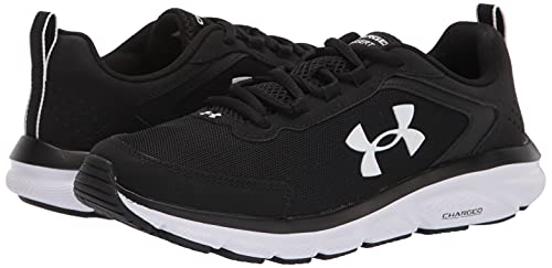 Under Armour Women's Charged Assert 9, Black/White, 6.5 US