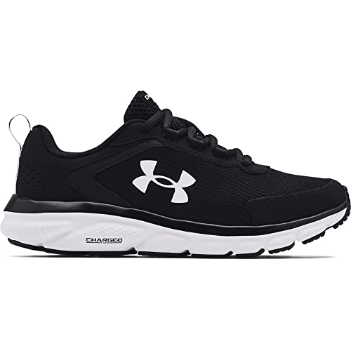 Under Armour Women's Charged Assert 9, Black/White, 6.5 US