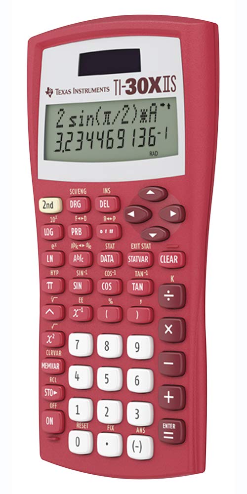 Texas Instruments TI-30XIIS Scientific Calculator, Red