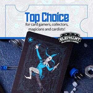 Cyberpunk Blue Playing Cards, Cardistry Decks, Black Deck of Playing Cards for Kids & Adults, Cool Playing Cards with Card Game e-Book, Unique Playing Cards for Poker, Cyberpunk Cards