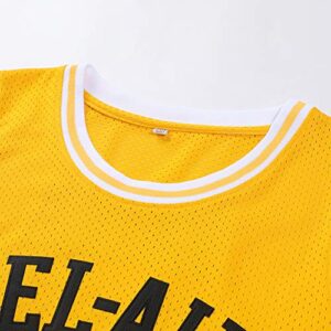 Generies #14 The Fresh Prince of Bel Air Academy Men Basketball Jersey, Yellow S