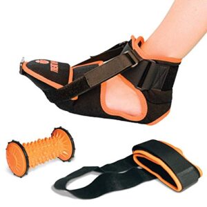 plantar fasciitis night splint, breathable plantar fasciitis support w/advanced stretching mechanism – orthotics support for achilles tendonitis, drop foot & pain (men - 8-8.5, women - 9.5-10)