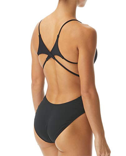 TYR Women's Durafast One Tetrafit Swimsuit, Black, 34