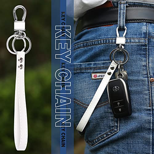 Amazon Essentials - Lanyard Keychain with Detachable Alloy Metal Rings (white)