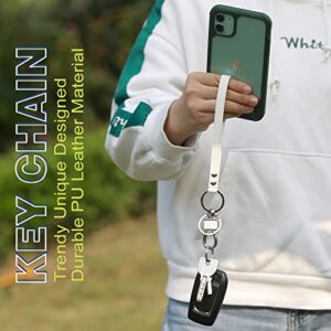 Amazon Essentials - Lanyard Keychain with Detachable Alloy Metal Rings (white)