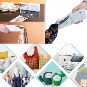 Mini Portable Handheld Sewing Machine Cordless Stitching Kit with Tape Measure - Comfortable & Easy to Use for Kids/Beginners - Quick Repairing & Suitable for Home Travel Use