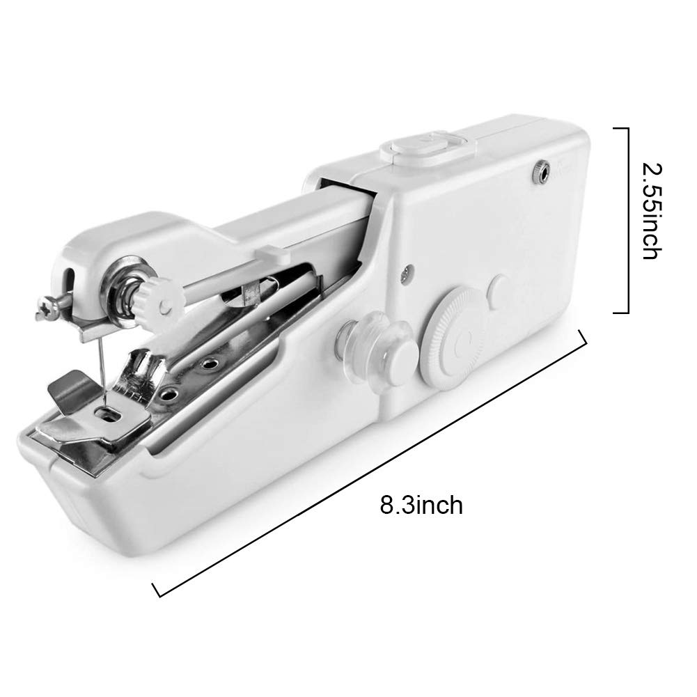 Mini Portable Handheld Sewing Machine Cordless Stitching Kit with Tape Measure - Comfortable & Easy to Use for Kids/Beginners - Quick Repairing & Suitable for Home Travel Use