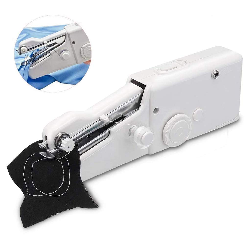 Mini Portable Handheld Sewing Machine Cordless Stitching Kit with Tape Measure - Comfortable & Easy to Use for Kids/Beginners - Quick Repairing & Suitable for Home Travel Use