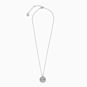 Pura Vida Silver Live Free Medallion Necklace - 16 Inches, 2" Extender