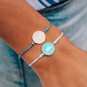 Pura Vida Rose Gold Sunrise to Sunset Bracelet - Adjustable Band - Smoke Blue