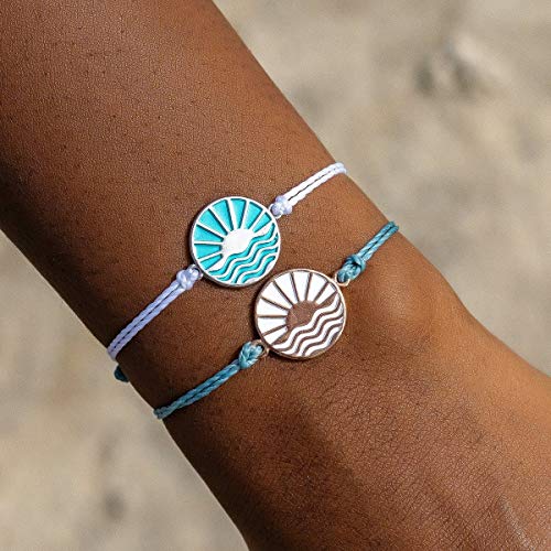 Pura Vida Rose Gold Sunrise to Sunset Bracelet - Adjustable Band - Smoke Blue