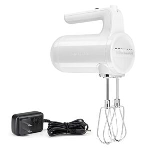 kitchenaid cordless 7 speed hand mixer - khmb732, white