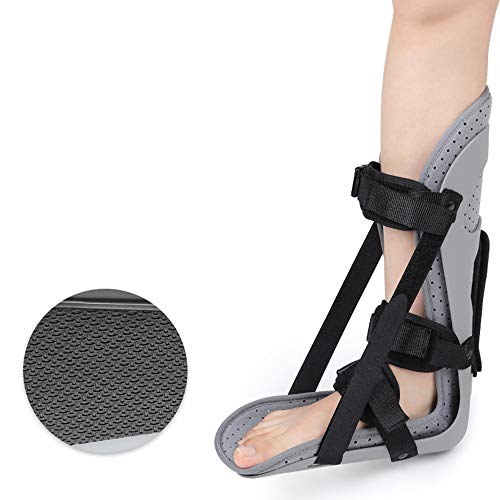 Ankle Night Splint - AFO Adjustable Foot Drop Orthosis - Ankle Support for Treatment of Plantar Fasciitis & Drop Foot,L