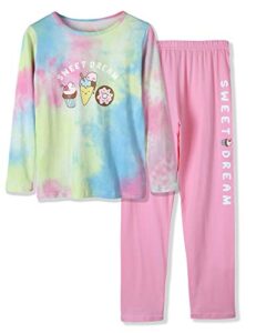 big girls pajamas cozy cotton tie dye sweet dream loungewear pj set kids size 8