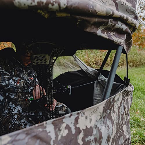 Barronett Blinds OX5 Hub Hunting Blind, 4 Person Pop Up Ground Blind, Crater Core Camo, BX550CC