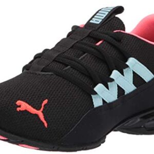 PUMA womens Riaze Prowl Running Shoe, Puma Black-ignite Pink-aquamarine, 8 US