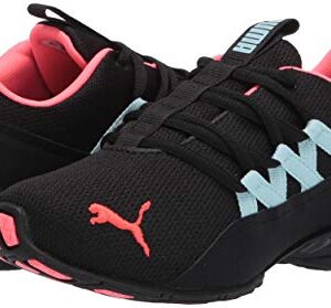 PUMA womens Riaze Prowl Running Shoe, Puma Black-ignite Pink-aquamarine, 8 US