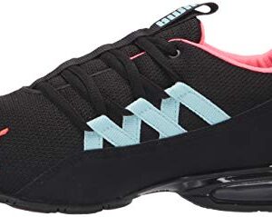 PUMA womens Riaze Prowl Running Shoe, Puma Black-ignite Pink-aquamarine, 8 US