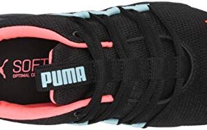 PUMA womens Riaze Prowl Running Shoe, Puma Black-ignite Pink-aquamarine, 8 US