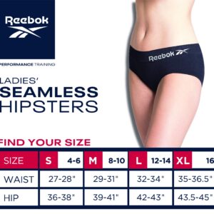 Reebok Women's Underwear - Seamless Hipster Briefs (5 Pack), Size Large, Black/Nude/Hot Pink/Pink Rose/Grey