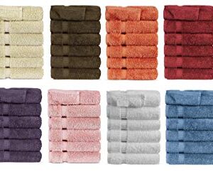 FTB Classic Washcloths Set 6 Piece Washcloths (Navy Blue, 6 Washcloths)