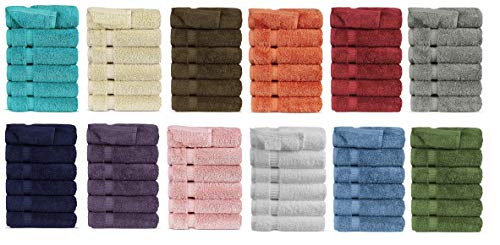 FTB Classic Washcloths Set 6 Piece Washcloths (Navy Blue, 6 Washcloths)