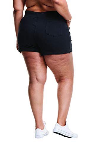 Champion French Terry, Comfortable Plus Size Gym Shorts for Women, Black, 2X