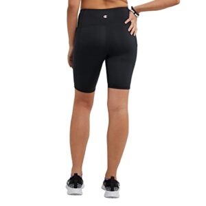 Champion Women's Absolute Bike, Comfortable Moisture-Wicking Shorts, 9" Inseam, Black, Large