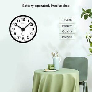 WallarGe Night Light Wall Clock for Bedroom - Silent Lighted up Wall Clock Glow in The Dark, Battery Operated Wall Clocks for Living Room/Kitchen, Easy to Read Large Digital Display, 12 Inch