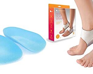 Heel That Pain Gel Plantar Fasciitis Insoles | Heel Seats Foot Orthotic Inserts, XL (Men's 13-15) & Heel That Pain Heel Seat Wraps for Plantar Fasciitis and Heel Spurs, XL (Men's 13-15)