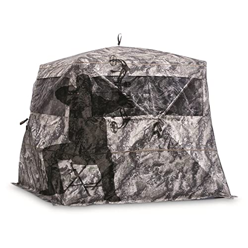 Guide Gear Flare 270 Pop-Up Hunting Camo Ground Blind for Deer, Duck, Bow, and Turkey Hunting Gear, Equipment, and Accessories, Mossy Oak Break-Up Country