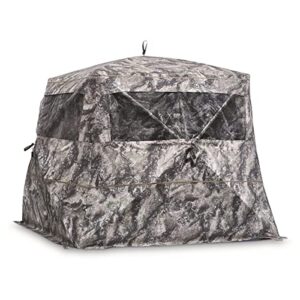 Guide Gear Flare 270 Pop-Up Hunting Camo Ground Blind for Deer, Duck, Bow, and Turkey Hunting Gear, Equipment, and Accessories, Mossy Oak Break-Up Country