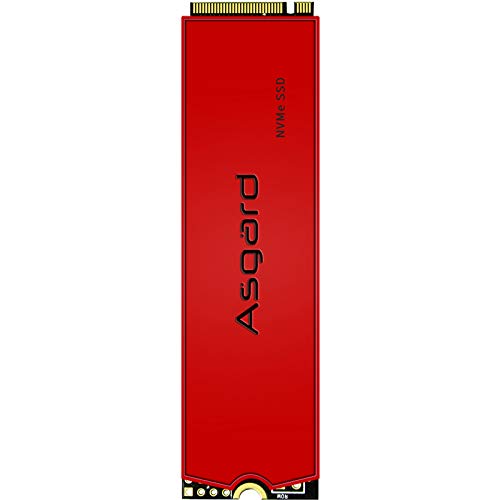 Asgard AN3+ 1TB NVMe SSD M.2 - PCIe Internal Solid State Drive for Computer Motherboards, Gaming CPU Hard Drives with Intel and 3D NAND Flash Technology in Red Heat