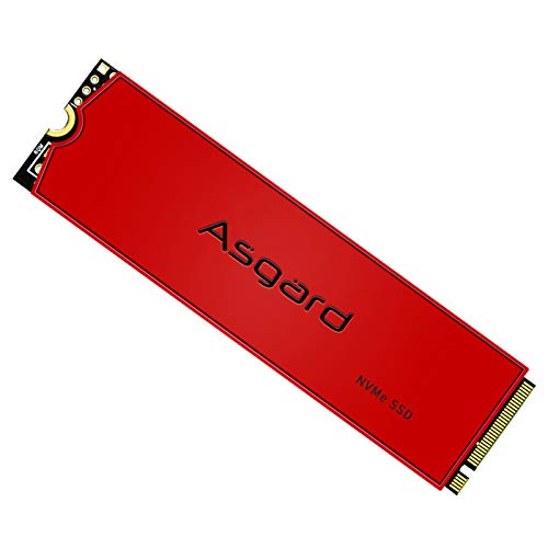 Asgard AN3+ 1TB NVMe SSD M.2 - PCIe Internal Solid State Drive for Computer Motherboards, Gaming CPU Hard Drives with Intel and 3D NAND Flash Technology in Red Heat